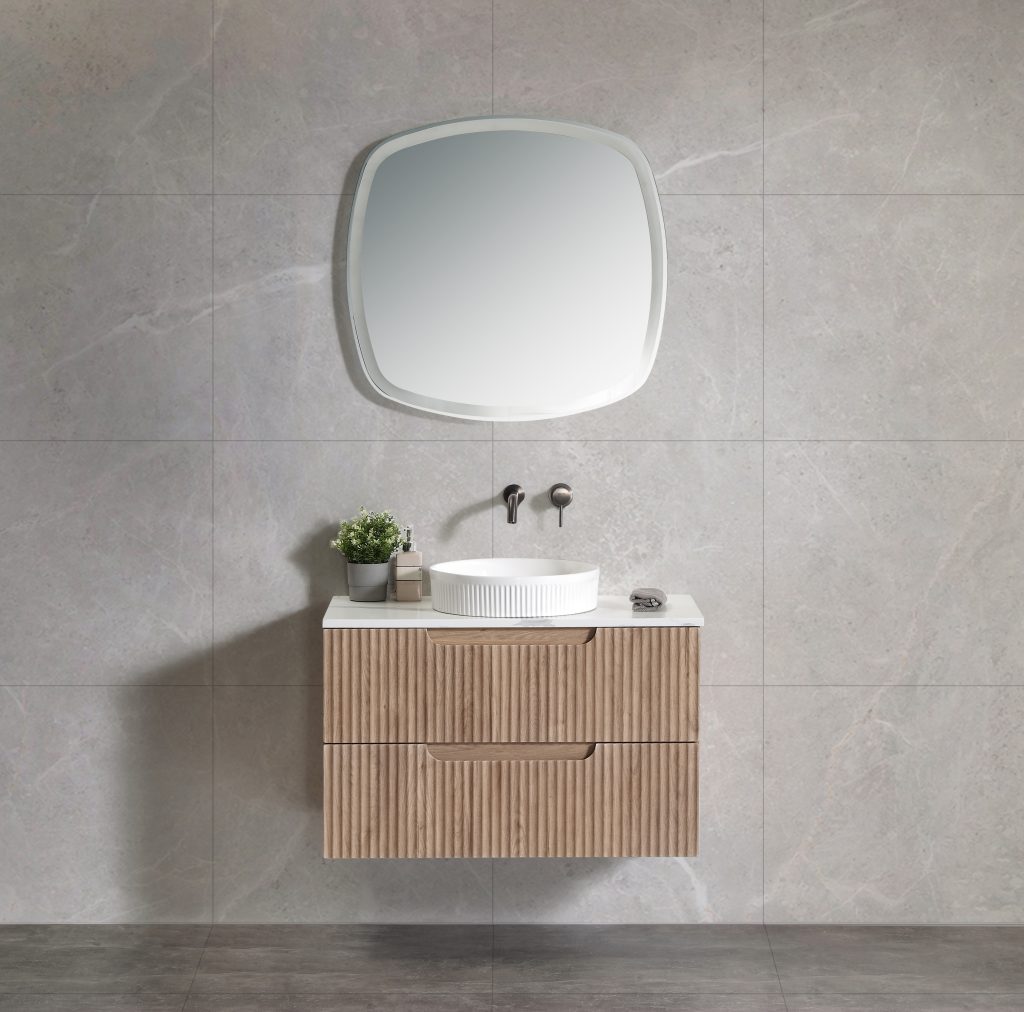 Chicago 900 Wall Hung Vanity - Tasmania Oak 900 - The Bathroom Outlet